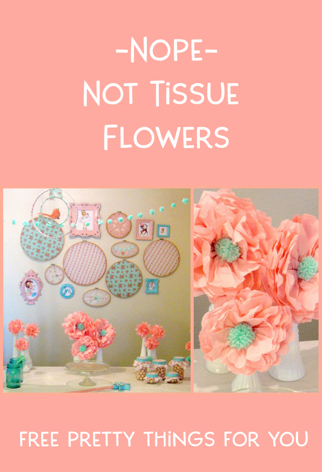 DIY: Nope-NOT tissue pom poms - Free Pretty Things For You