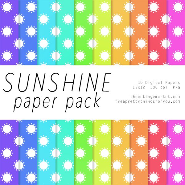 Scrapbook Ideas: Sunshine Paper Pack Part 2 - Free Pretty Things For You