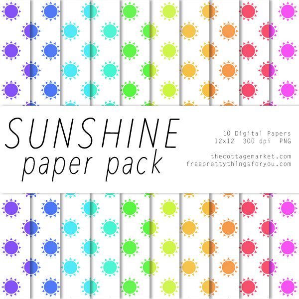 Scrapbook Ideas: Sunshine Paper Pack Part 2 - Free Pretty Things For You