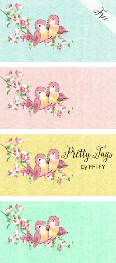 Free Vintage Love Bird Tags - Labels - Free Pretty Things For You