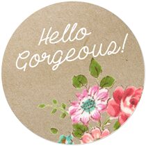 Label: Kraft Floral Circle Tags - Free Pretty Things For You