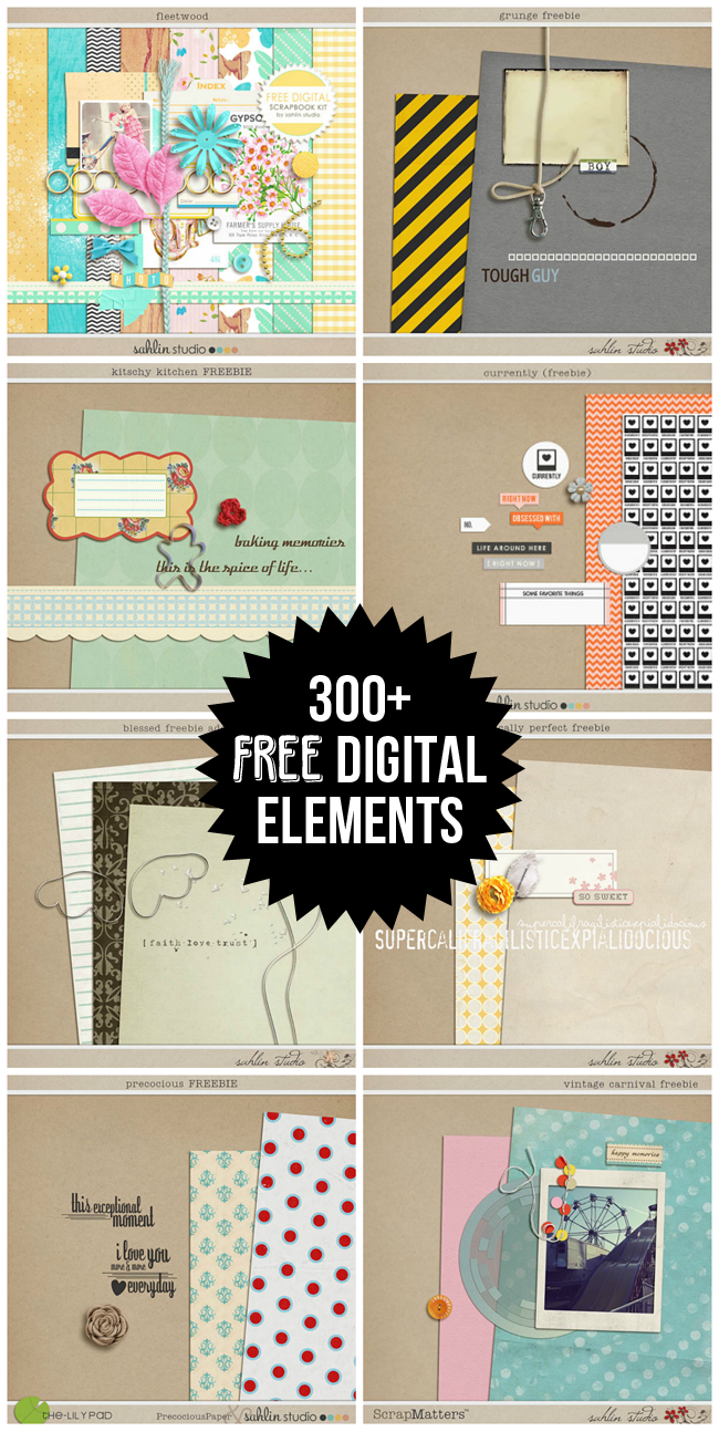 Scrapbook-Hundreds of Free Digital Scrapbooking Paper and Elements ...