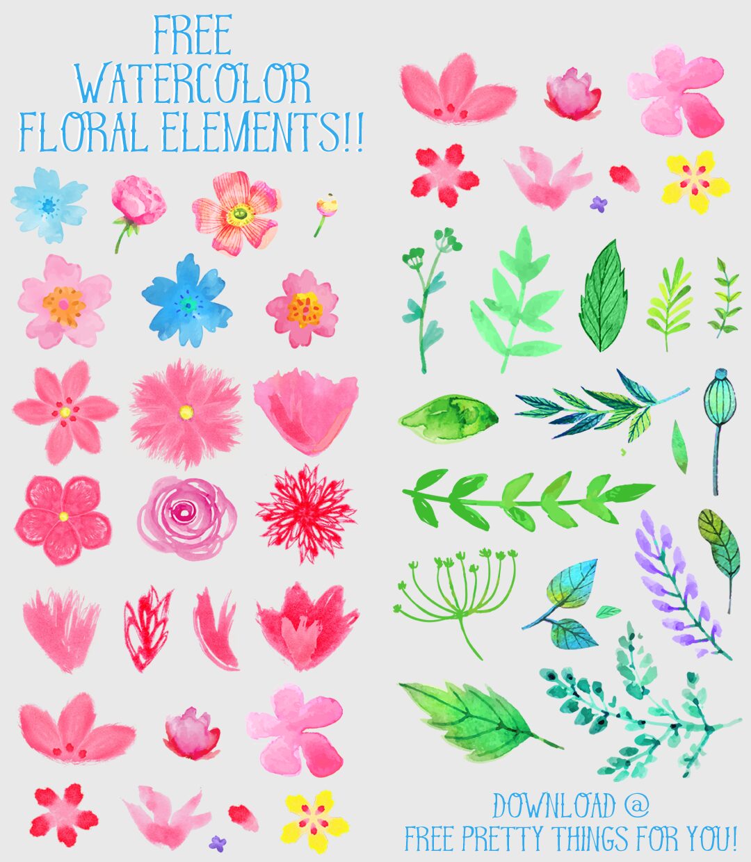 20 wonderful free watercolor clipart collections - Free Pretty Things ...