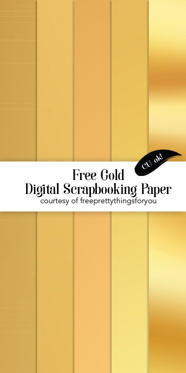 Free Gold Digital Scrapbooking Paper-CU-OK! - Free Pretty Things For You