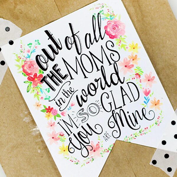 Creative Mother's Day Gifts- Tags and Wall Art Included! - Free Pretty ...