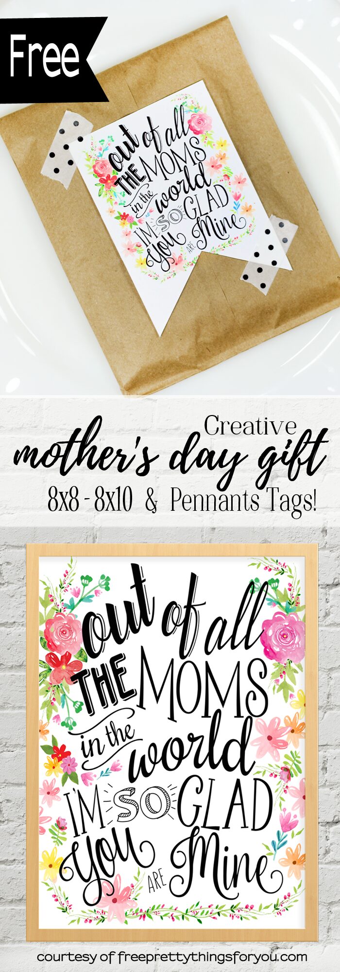 Creative Mother's Day Gifts- Tags and Wall Art Included! - Free Pretty ...