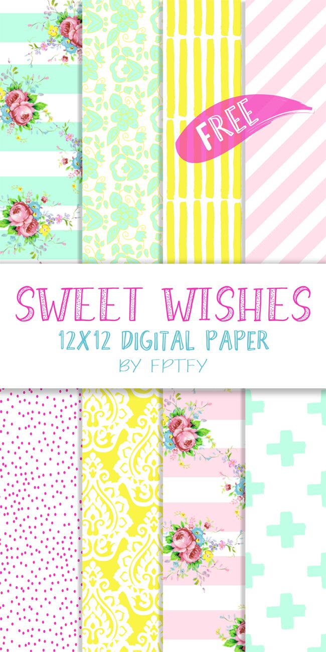 Sweet Wishes 12 x 12 Digital Scrapbooking Collection! - Free Pretty ...