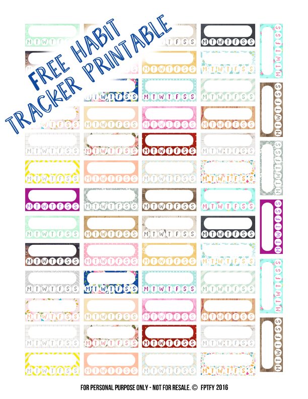 Free Variety Pack Habit Tracker Planner Stickers! - Free Pretty Things ...