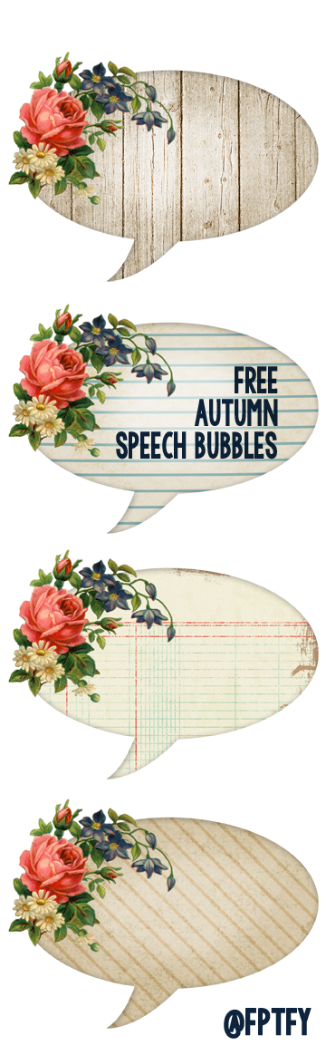 Free Autumn Shabby Speech Bubbles! - Free Pretty Things For You