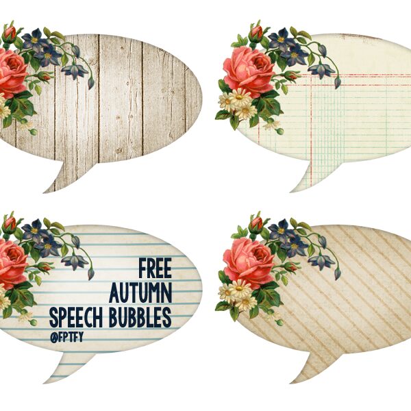Free Autumn Shabby Speech Bubbles! - Free Pretty Things For You