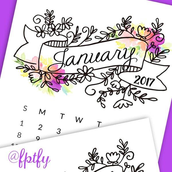 Free 2017 Printable Calendar! - Free Pretty Things For You