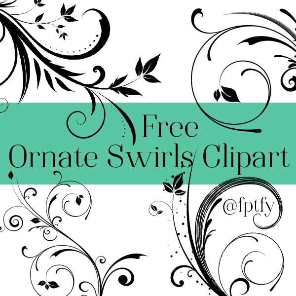 9 Free Ornate Swirl Clipart -CU ok! - Free Pretty Things For You