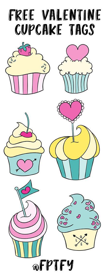 Free Valentine Cupcake Tags- Adorable! - Free Pretty Things For You