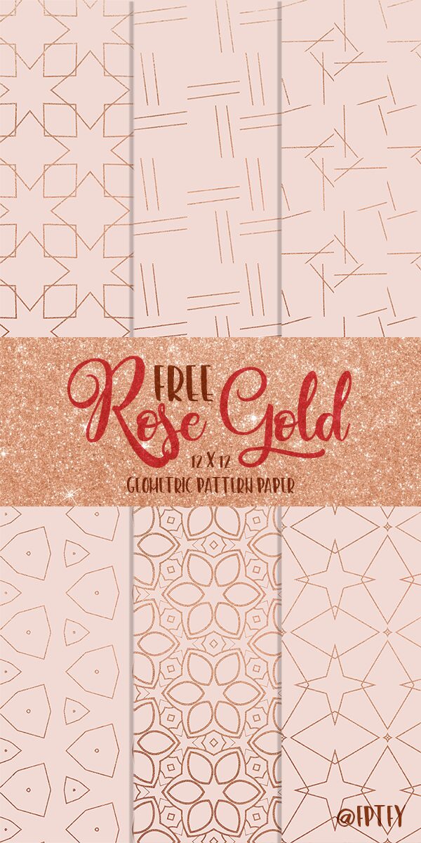 Free Rose Gold Geometric Digital Papers - Free Pretty Things For You