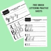 Free Brush Calligraphy Practice Worksheets Archives - Free Pretty ...