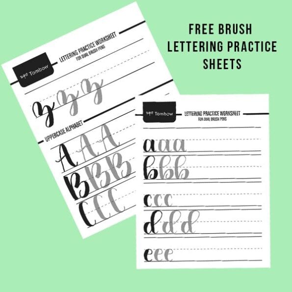 Free Brush Calligraphy Practice Worksheets Archives - Free Pretty ...