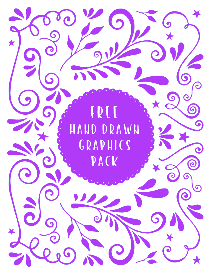Free Vector Hand Drawn Swirly Graphics Pack - Free Pretty Things For You