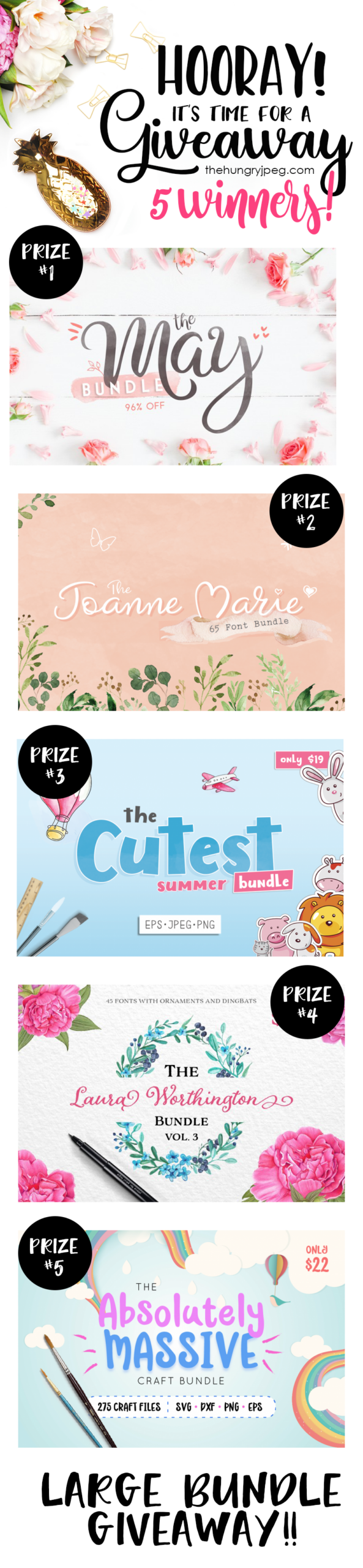 Hooray- It's Time For a Giveaway-THJ Bundles /// 5 Winners! // Free ...