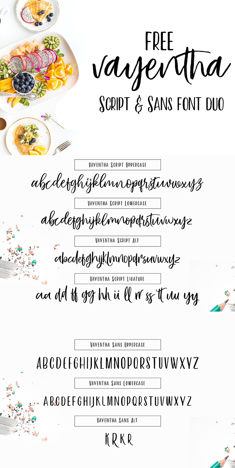 Free Vayentha Script and Sans Font Duo! - Free Pretty Things For You
