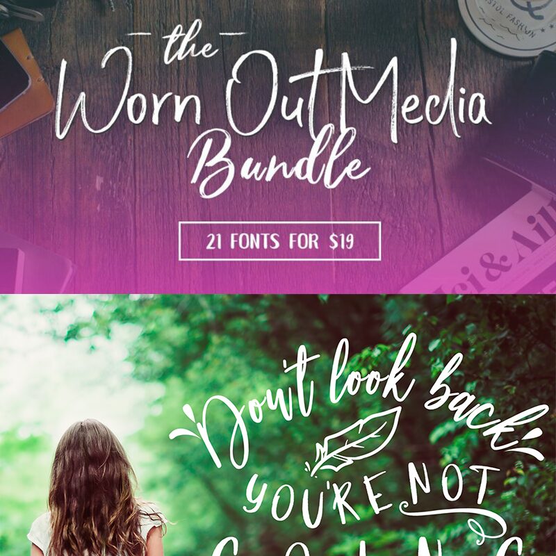 Worn OutMedia Fonts/// Free Planner Covers - Free Pretty Things For You