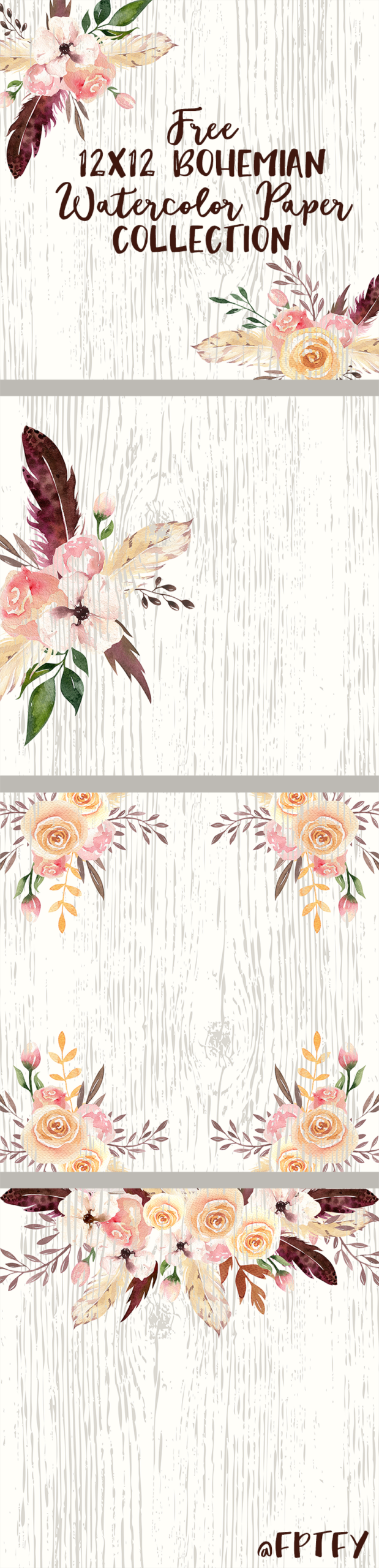 Free Bohemian Digital Papers by The Jumbo July Bundle - Free Pretty ...