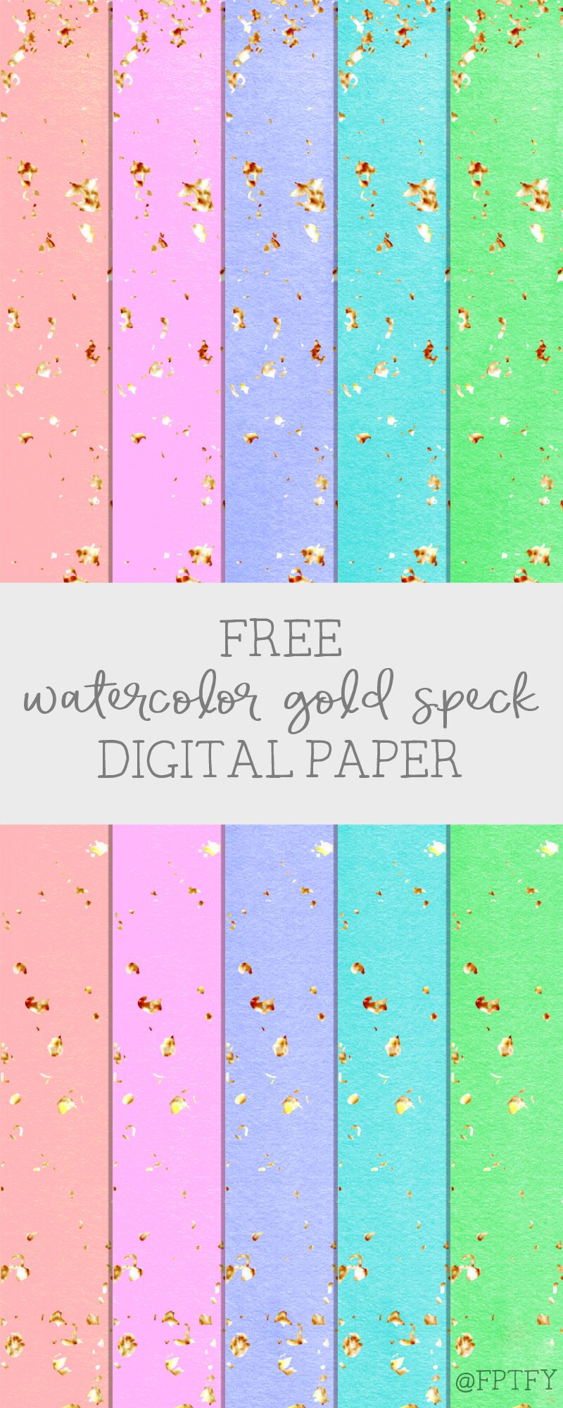 Free Watercolor Gold Speckled Digital Paper - Free Pretty Things For You