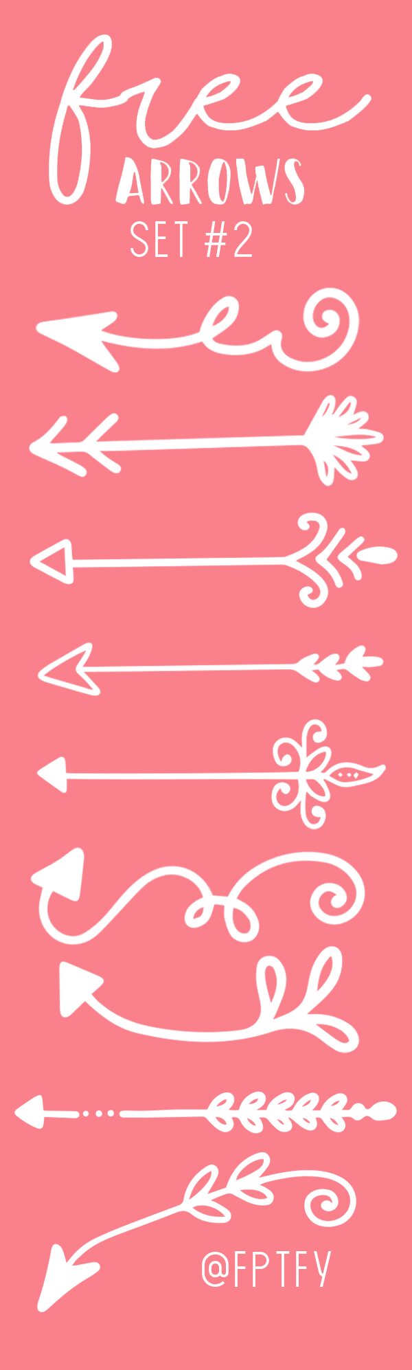 Free Hand Drawn Arrows Set #2 - Free Pretty Things For You