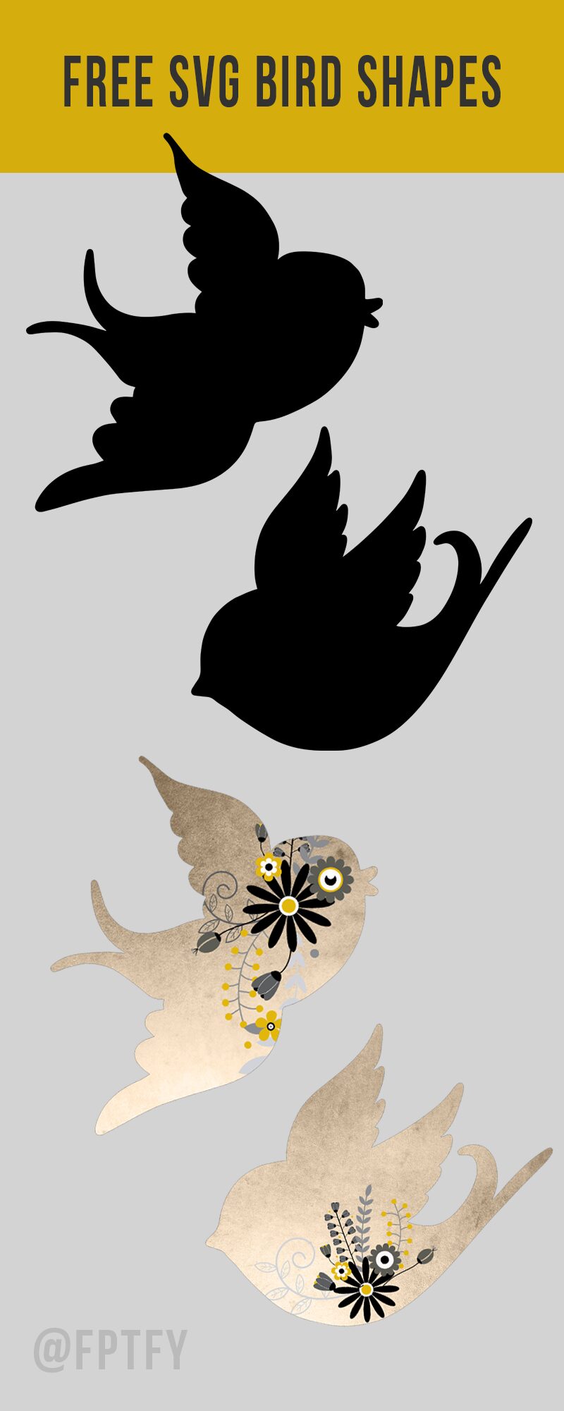 Free SVG Bird Shapes - Free Pretty Things For You