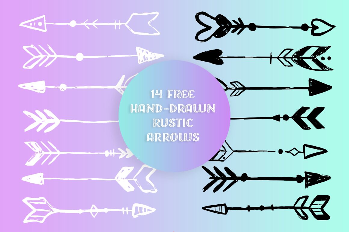14 FREE Hand-drawn Rustic Arrows - Free Pretty Things For You