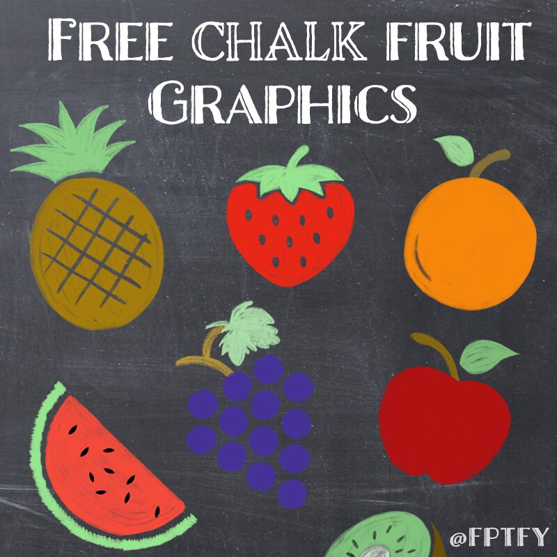 Free Chalk Fruit Graphics
