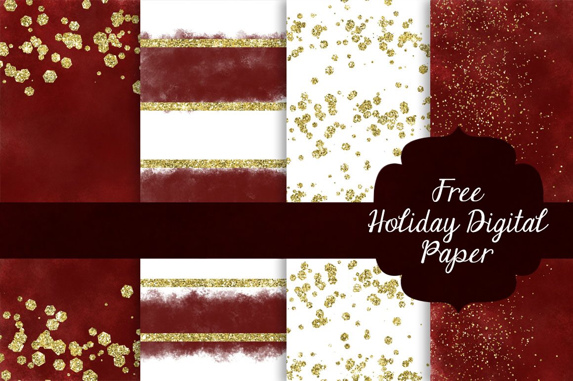 Free Holiday Digital Scrapbooking Paper