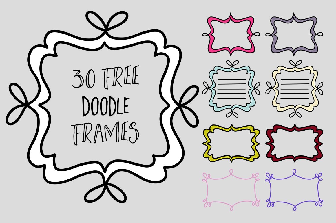 free doodle frame clip art graphics - Free Pretty Things For You