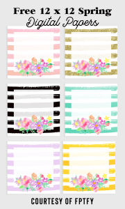Free Spring Flowers Digital Paper Backgrounds - Free Pretty Things For You