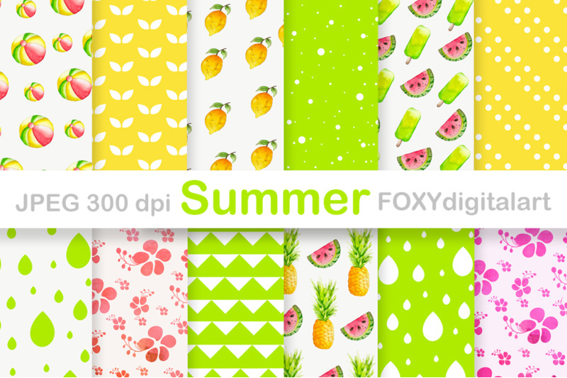 Free Lemon and Flower Digital Scrapbooking Papers - Free Pretty Things ...
