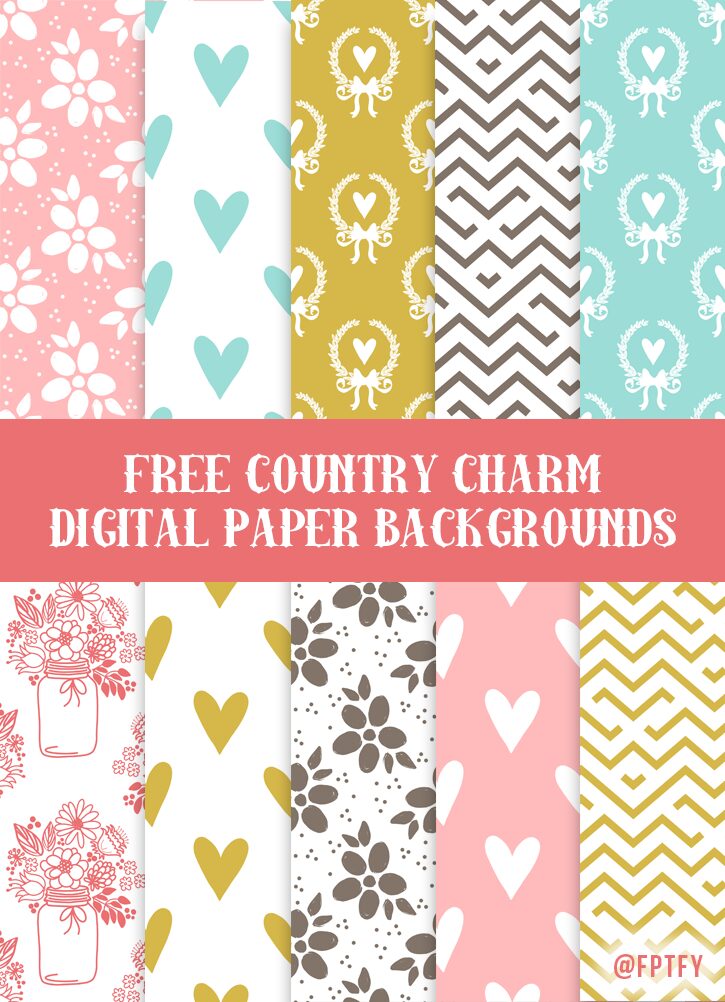 scrapbook paper digital Country Charm - Free Pretty Things For You