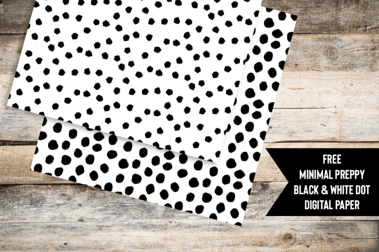 Minimal Preppy Dot Digital Paper - Free Pretty Things For You