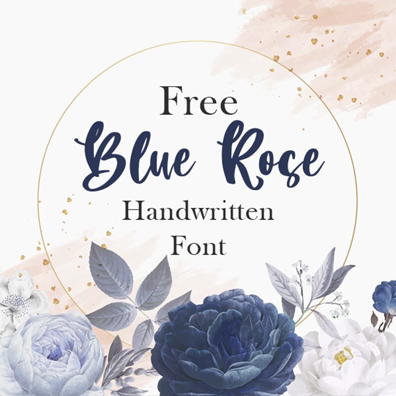 Free Font Blue Rose - Free Pretty Things For You