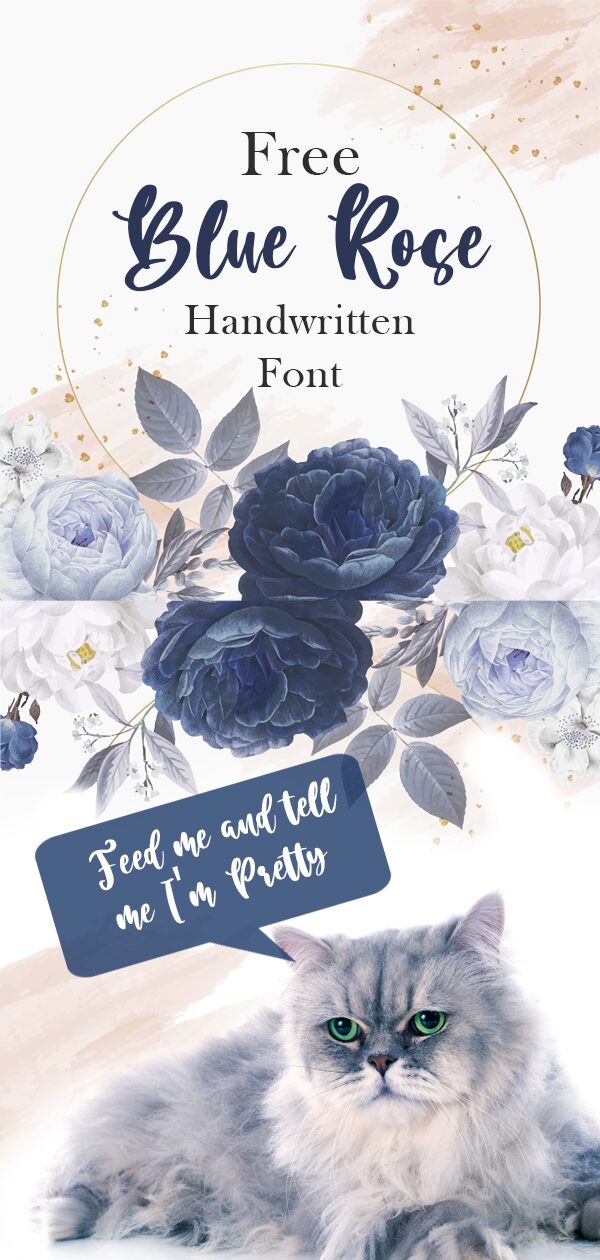 Free Font Blue Rose - Free Pretty Things For You