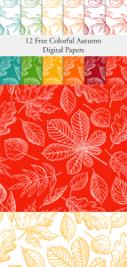 12 free colorful autumn digital papers - Free Pretty Things For You