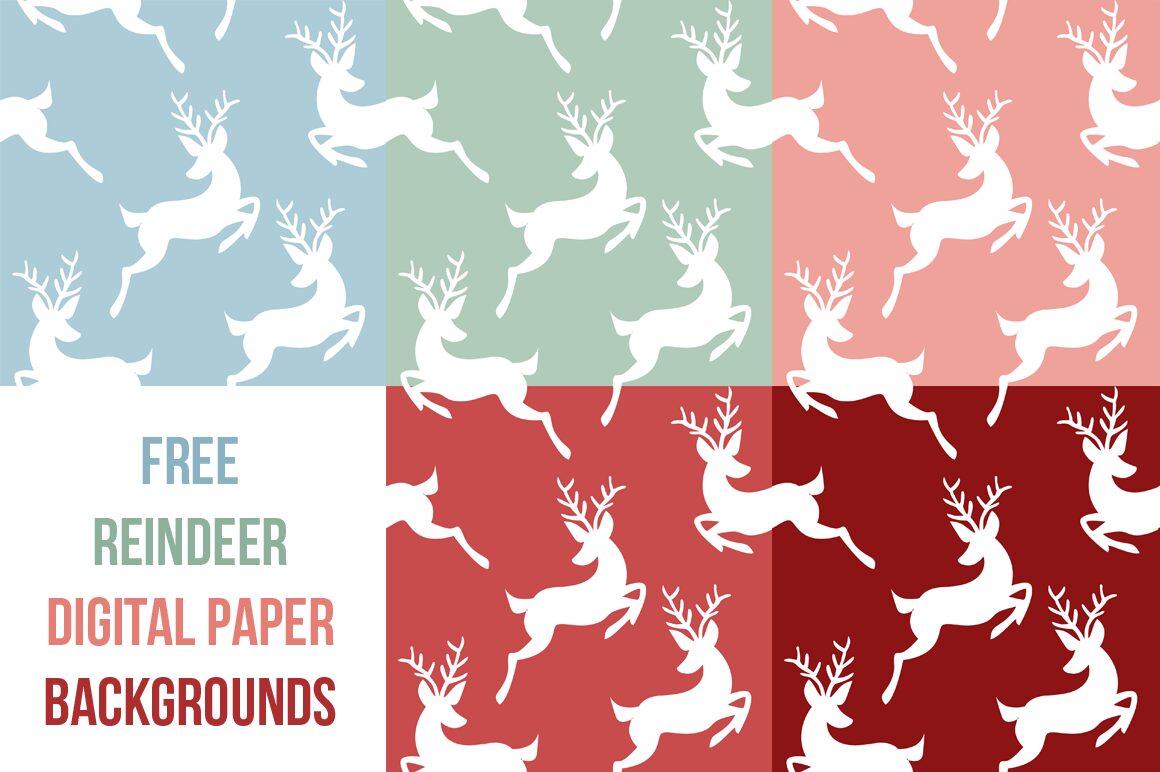 scrapbook reindeer digital paper - Free Pretty Things For You