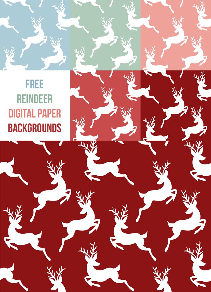 scrapbook reindeer digital paper - Free Pretty Things For You