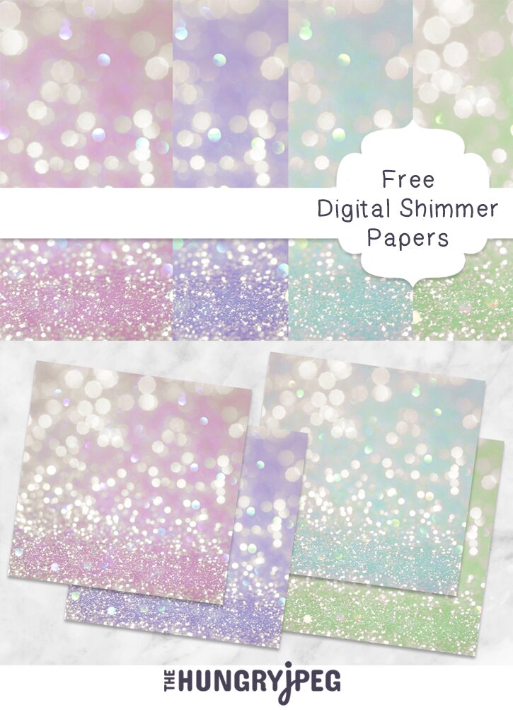 Bokeh Shimmer Pastel Scrapbooking - Free Pretty Things For You