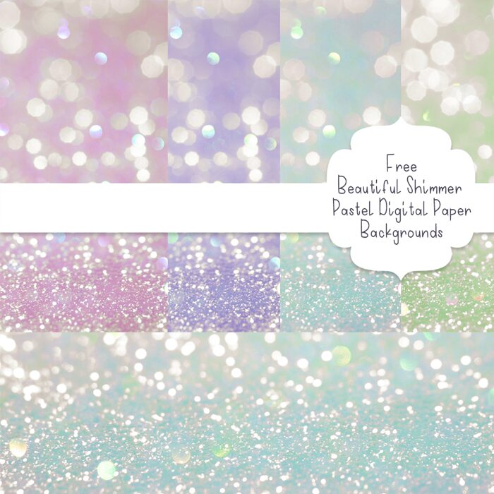 Bokeh Shimmer Pastel Scrapbooking - Free Pretty Things For You
