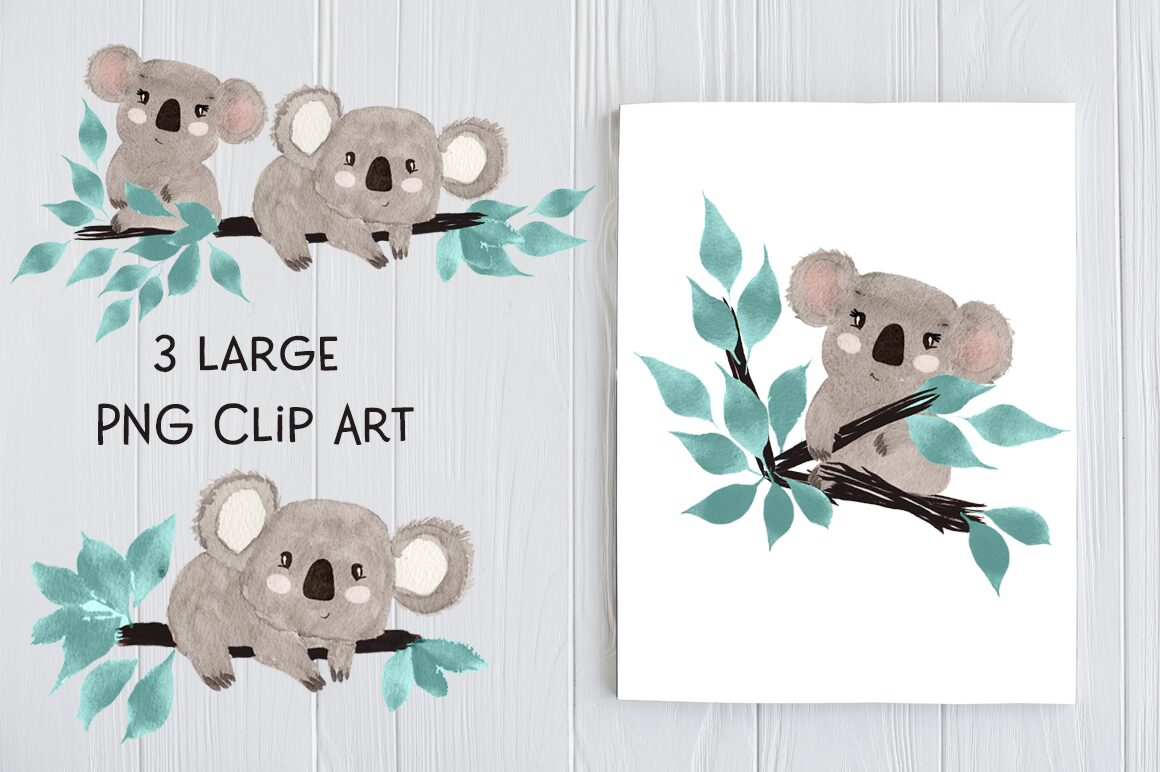Free Koala Digital Papers Clipart - Free Pretty Things For You