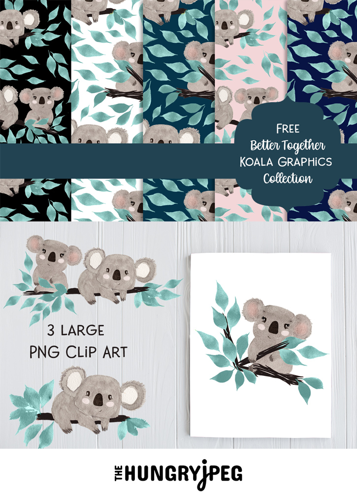 Free Koala Digital Papers Clipart - Free Pretty Things For You