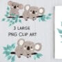 Free Koala Digital Papers Clipart - Free Pretty Things For You