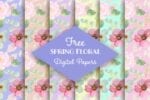 Free Spring Floral Digital Papers - Free Pretty Things For You