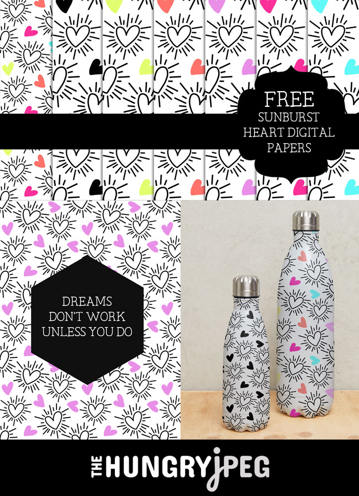 Free Sunburst Heart Scrapbooking - Free Pretty Things For You