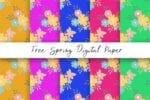 Free Colorful Floral Spring Scrapbooking Paper - Free Pretty Things For You