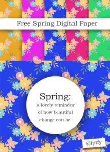 Free Colorful Floral Spring Scrapbooking Paper - Free Pretty Things For You